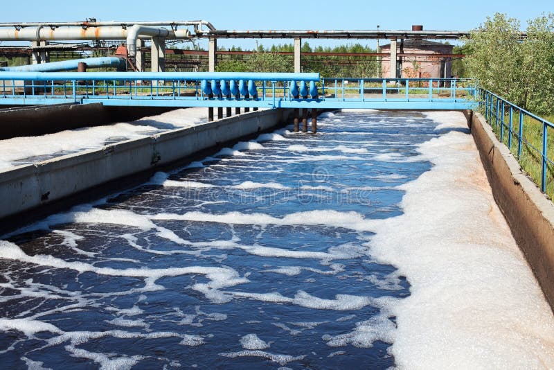 Water Recycling Sewage Station Stock Photo - Image of clear, organism ...