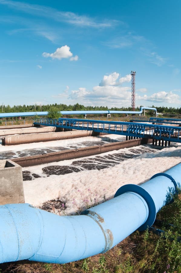 Water Recycling Sewage Station Stock Photo - Image of clear, organism ...
