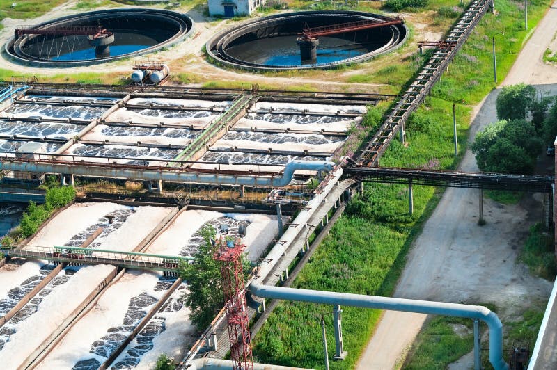 Water Recycling Sewage Station Stock Image - Image of construction ...