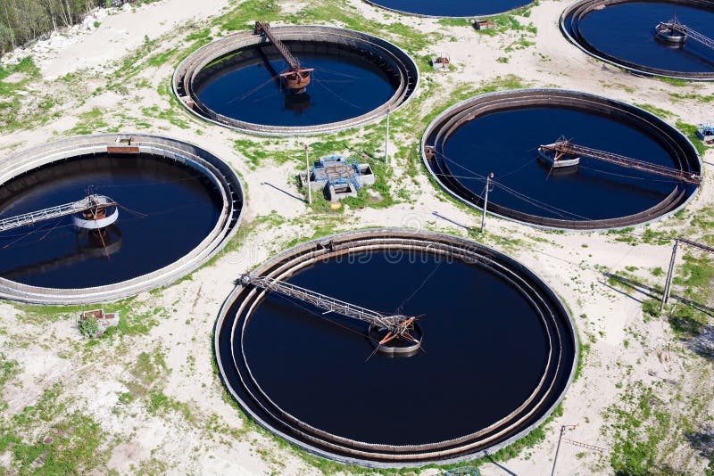 Water Recycling Sewage Station Stock Photo - Image of clear, organism ...