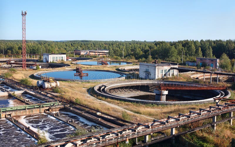 Water Recycling Sewage Station Stock Photo - Image of environmental ...