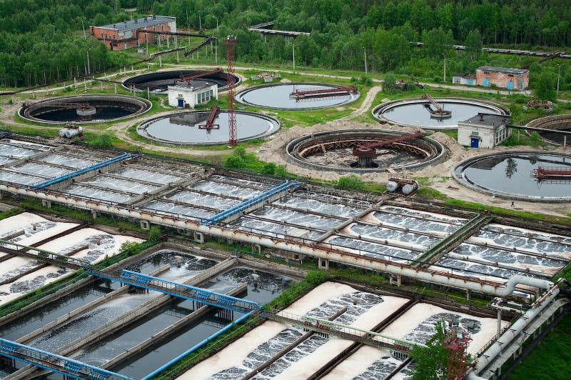 Water Recycling Sewage Station Stock Photo - Image of environmental ...