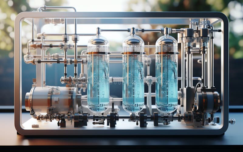 Water Recycling System White Background -Generative Ai Stock ...