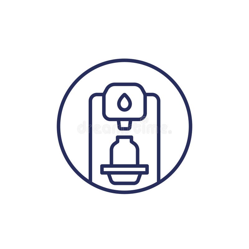 Water Refill Station Icon, Line Vector Stock Vector - Illustration of ...