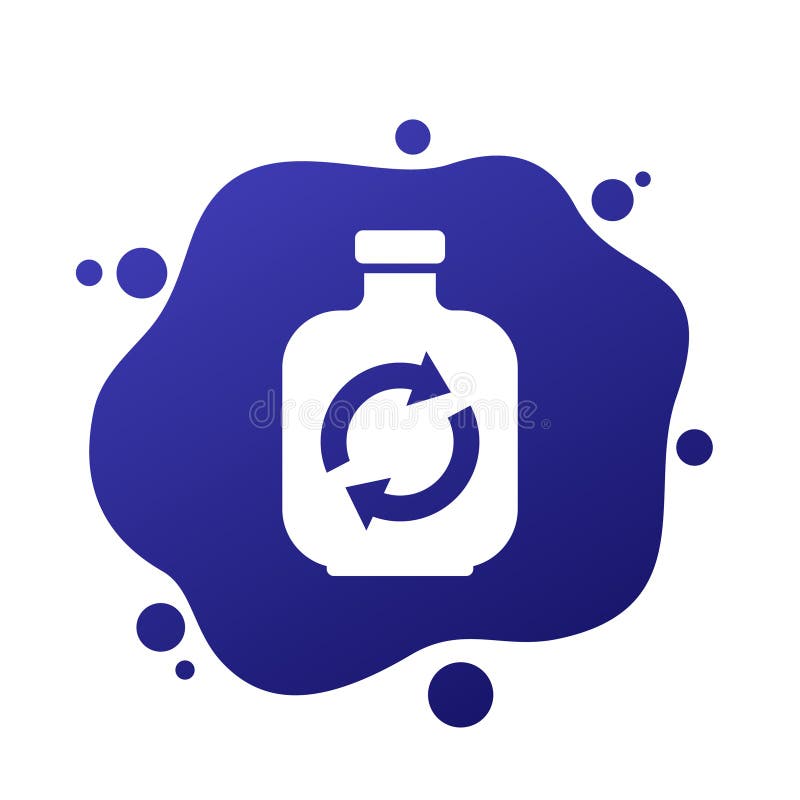 Water Refill Vector Icon with Water Gallon Stock Vector - Illustration ...
