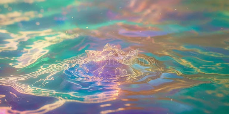 Water Reflection with Chromatic Aberration Abstract Composition and ...