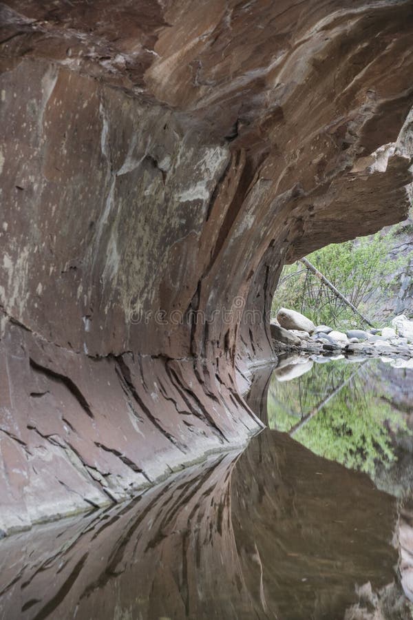 Water Reflection in Gelogical Formation Stock Photo - Image of fork ...