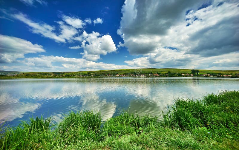 Water Reflection Landscape stock image. Image of daytime - 59012635