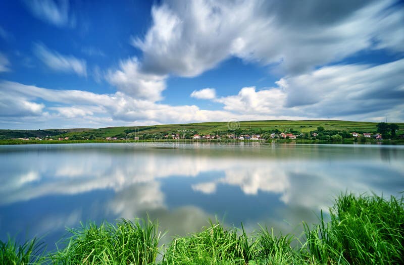 Water Reflection Landscape stock image. Image of exposure - 59013693