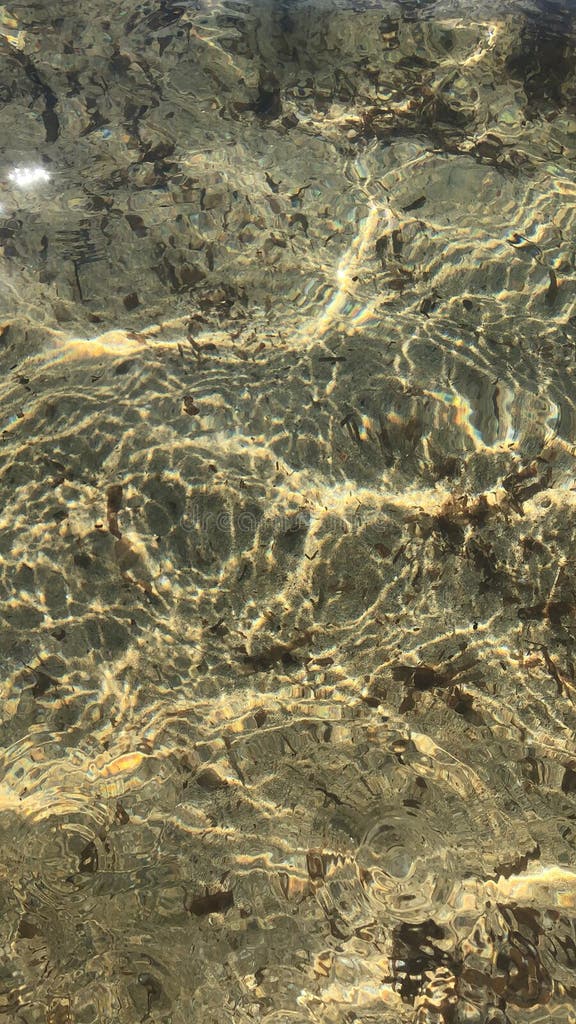 Water Reflection Texture on the Beach Sand. Clean Transparent Water and ...