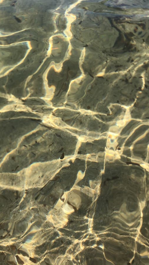 Water Reflection Texture on the Beach Sand. Clean Transparent Water and ...