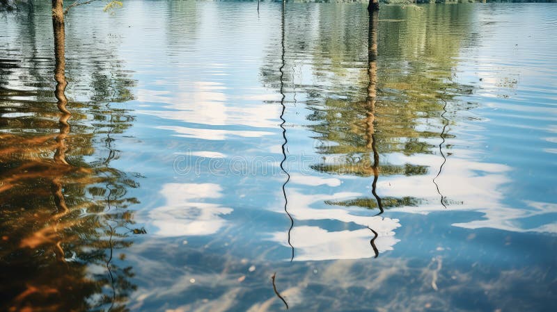 Water reflection texture stock illustration. Illustration of symmetry ...