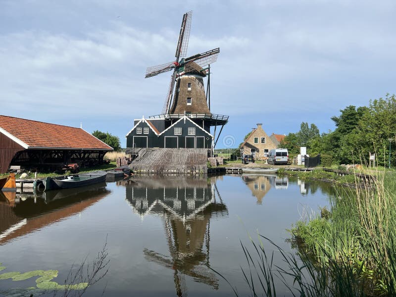 Water Reflection Windmill De Rat Stock Photos - Free & Royalty-Free ...