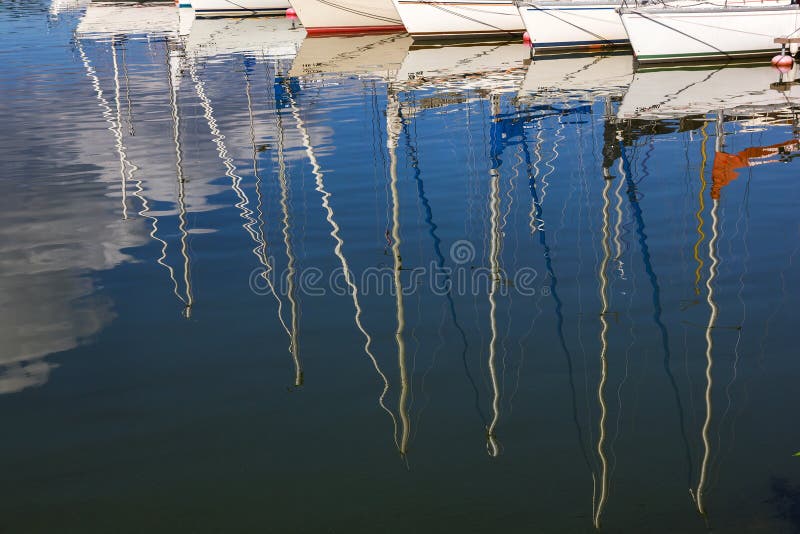 Boat reflections stock photo. Image of closeup, colors - 262994