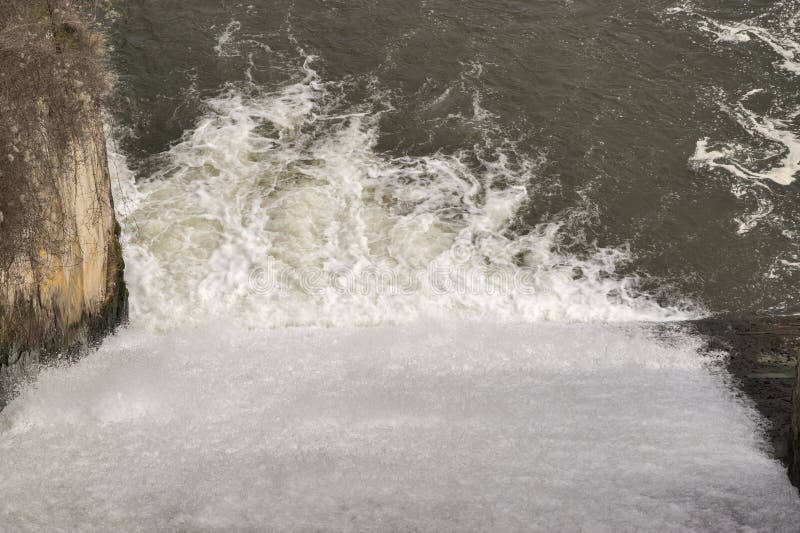 Water release from a dam stock image. Image of view - 311611475