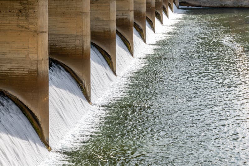 Water Released from Hydroelectric Power Station. Motion Blur and ...