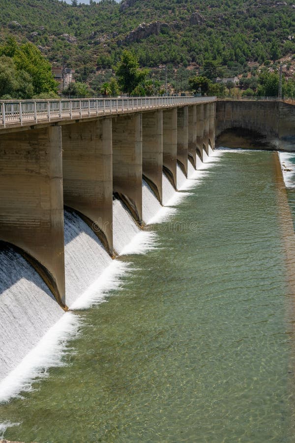 Water Released from Hydroelectric Power Station. Motion Blur and ...