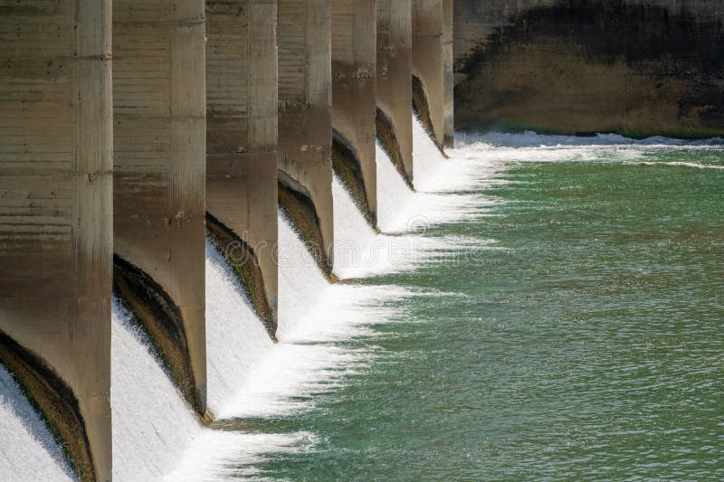 Water Released from Hydroelectric Power Station. Motion Blur and ...