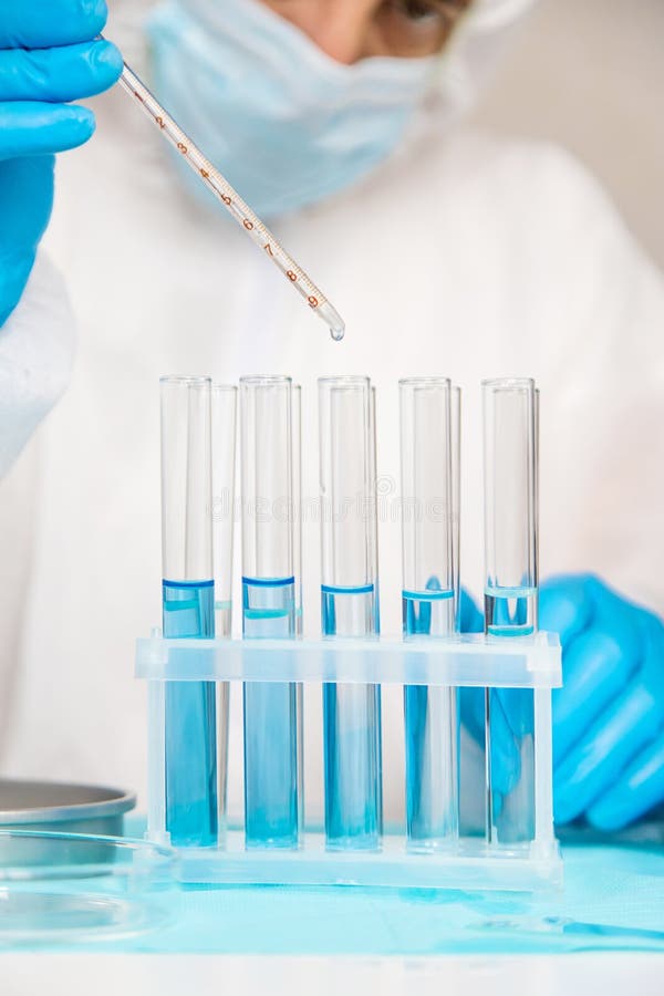 Water Research in the Laboratory. Selective Focus Stock Photo - Image ...