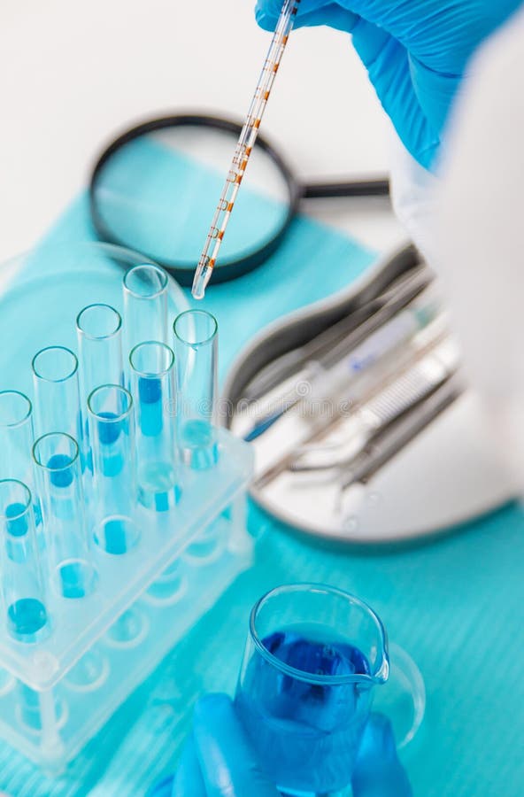 Water Research in the Laboratory. Selective Focus Stock Photo - Image ...