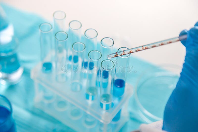 Water Research in the Laboratory. Selective Focus Stock Photo - Image ...
