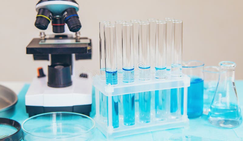 Water Research in the Laboratory. Selective Focus Stock Photo - Image ...