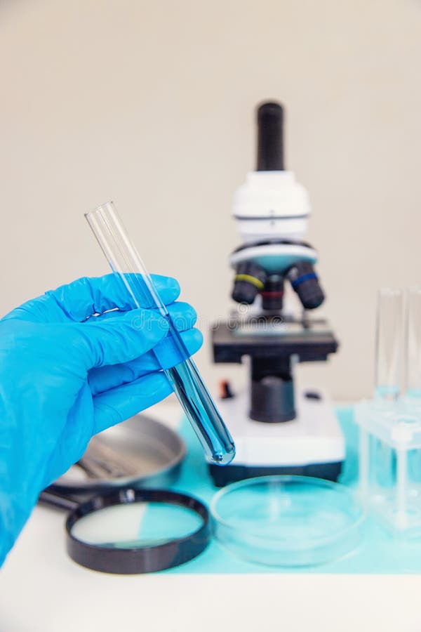 Water Research in the Laboratory. Selective Focus Stock Photo - Image ...