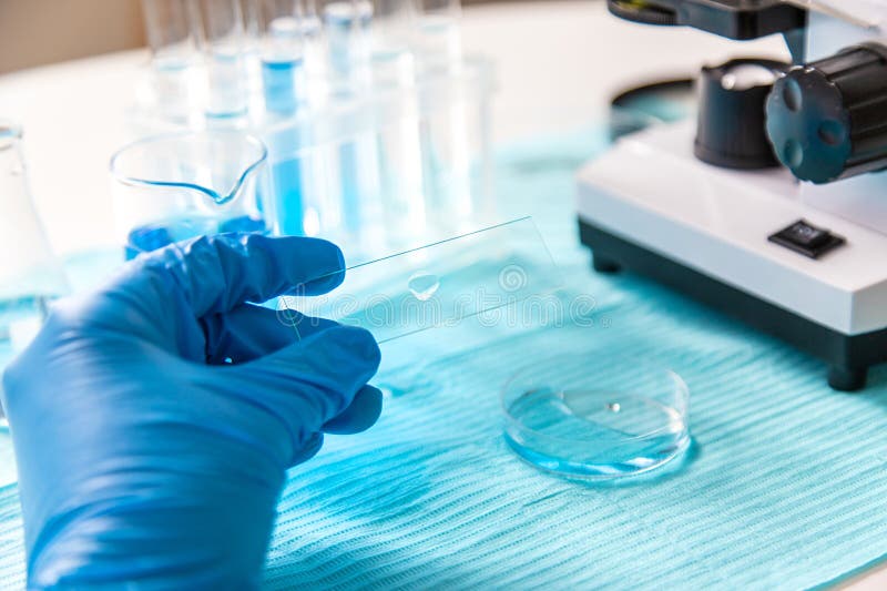 Water Research in the Laboratory. Selective Focus Stock Image - Image ...