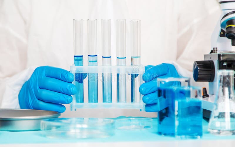 Water Research in the Laboratory. Selective Focus Stock Photo - Image ...