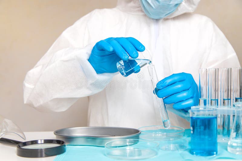 Water Research in the Laboratory. Selective Focus Stock Photo - Image ...