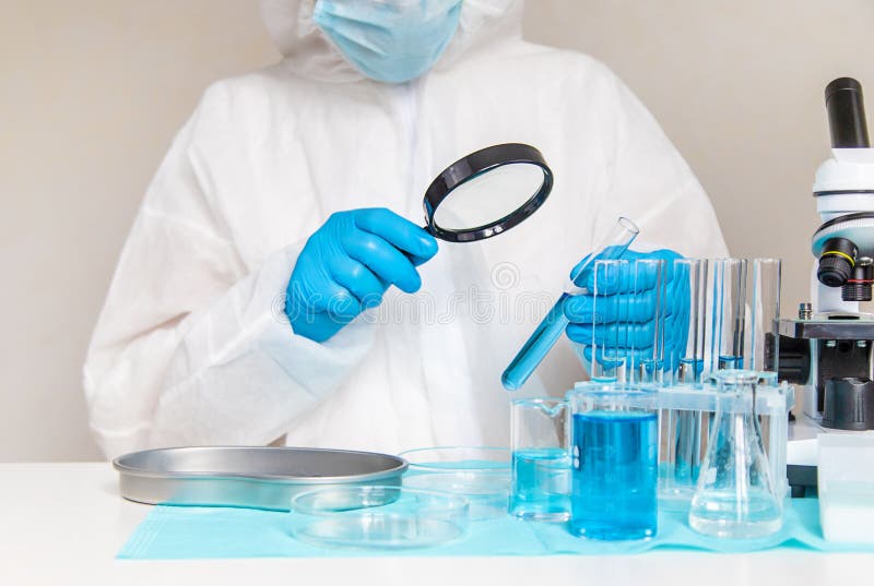 Water Research in the Laboratory. Selective Focus Stock Photo - Image ...