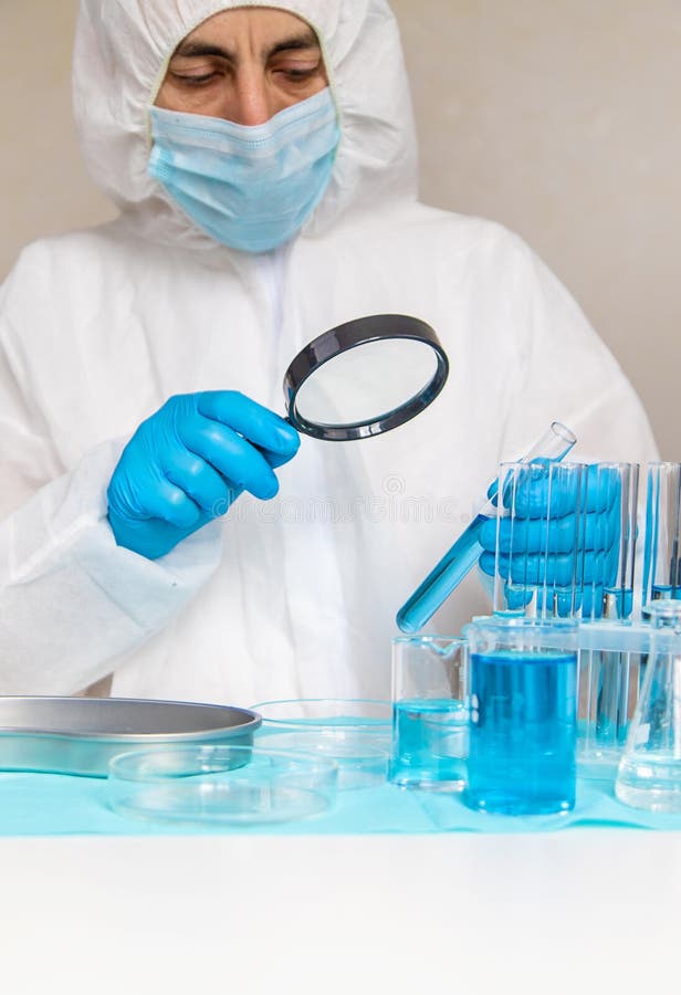 Water Research in the Laboratory. Selective Focus Stock Image - Image ...