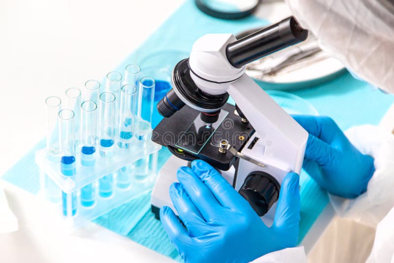 Water Research in the Laboratory. Selective Focus Stock Photo - Image ...