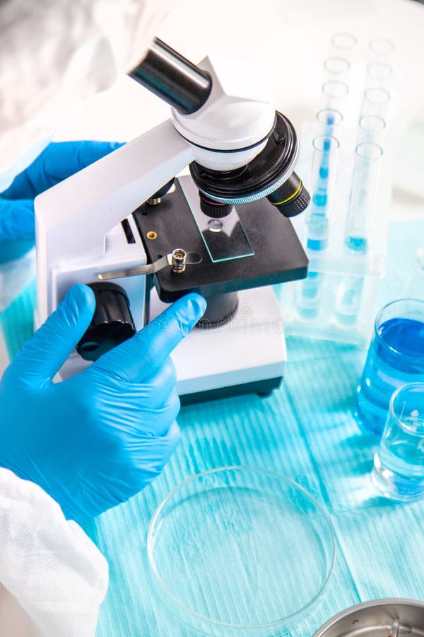 Water Research in the Laboratory. Selective Focus Stock Photo - Image ...