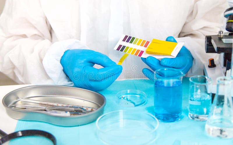 Water Research in the Laboratory. Selective Focus Stock Image - Image ...