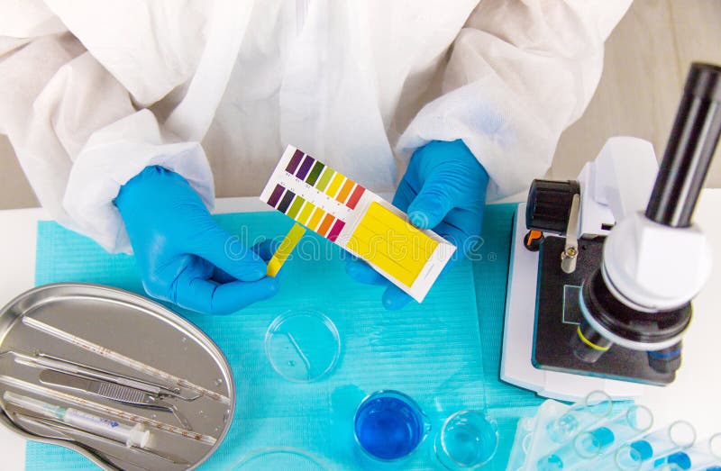 Water Research in the Laboratory. Selective Focus Stock Image - Image ...