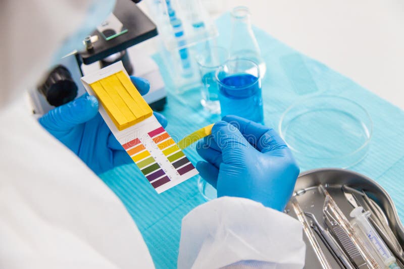 Water Research in the Laboratory. Selective Focus Stock Image - Image ...