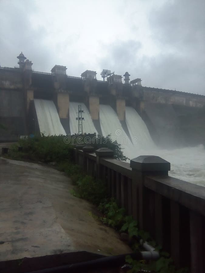 Water release from dam stock image. Image of water, reservoir - 121038201