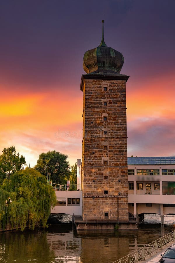 Water Reservoir Tower. Gothic Water Tower, Prague Stock Image - Image ...