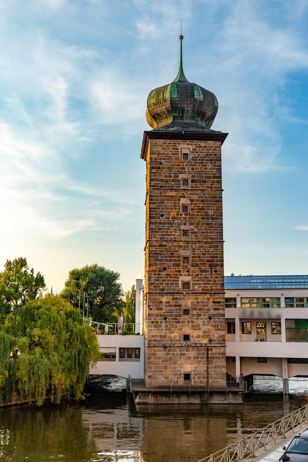 Water Reservoir Tower. Gothic Water Tower, Prague Stock Image - Image ...