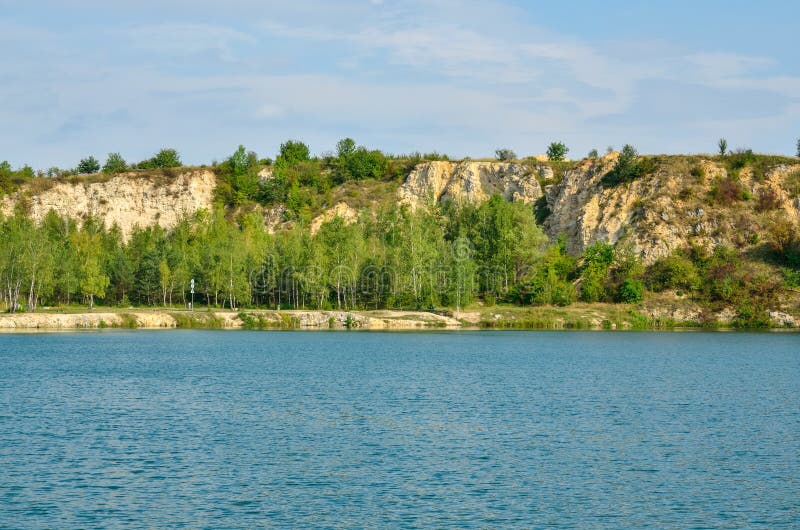 Beautiful Quarry with Water. Stock Photo - Image of landscape, scenic ...