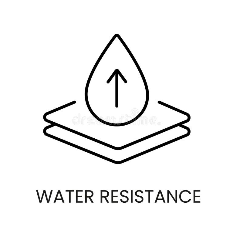 Water Resistance Line Vector Icon with Editable Stroke Stock Vector ...