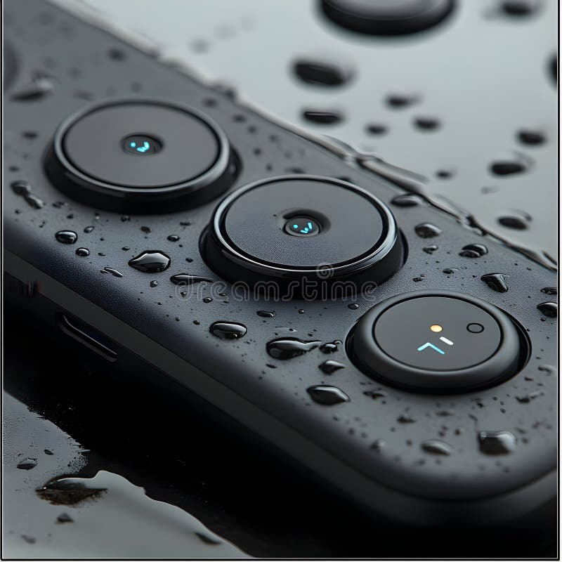 Water Resistant Device with Buttons Close Up 3D Illustration Stock ...