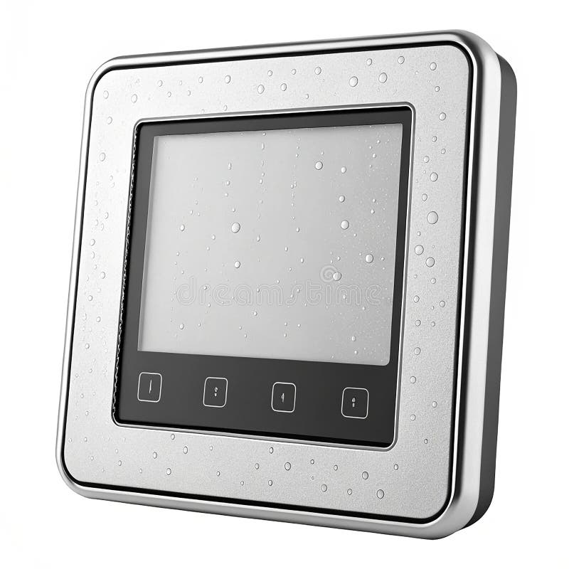Water Resistant Digital Shower Clock Stock Illustration - Illustration ...