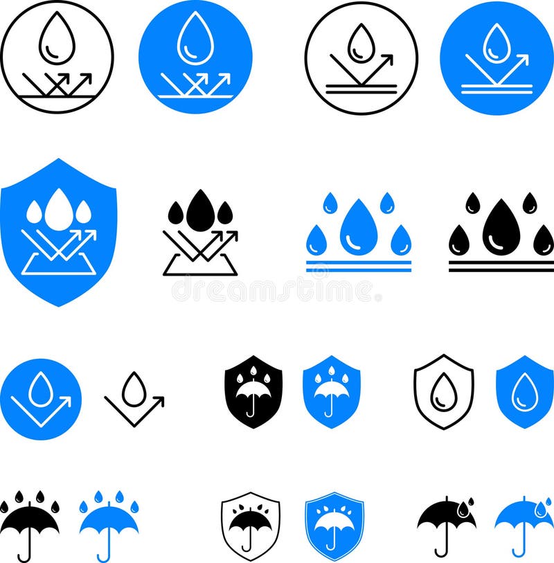 Water Resistant Icon Vector. Waterproof, Water Vector Icon Illustration ...