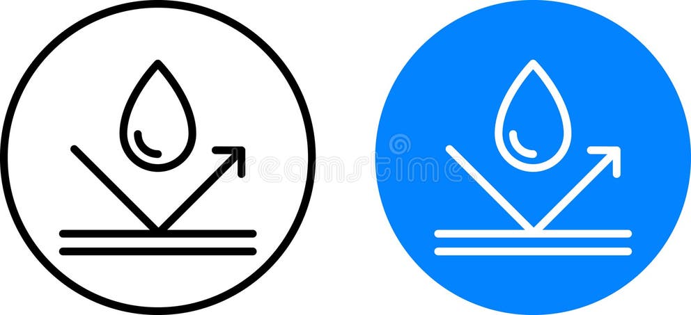Water Resistant Icon Vector. Waterproof, Water Vector Icon Illustration ...