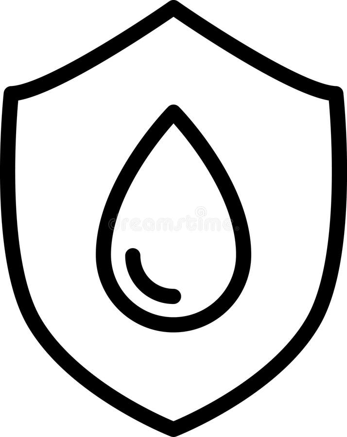 Water Resistant Icon Vector. Waterproof, Water Vector Icon Illustration ...