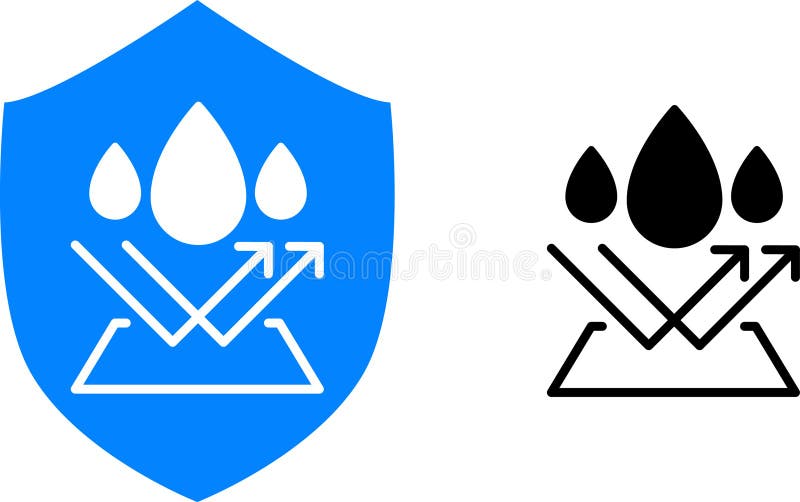 Water Resistant Icon Vector. Waterproof, Water Vector Icon Illustration ...