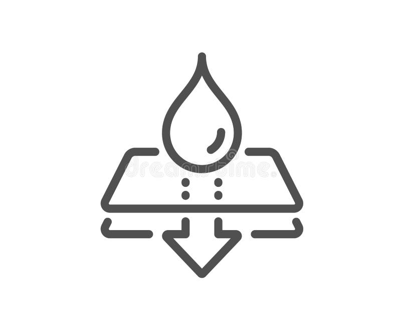 Water Resistant Line Icon. Waterproof Sign. Vector Stock Vector ...