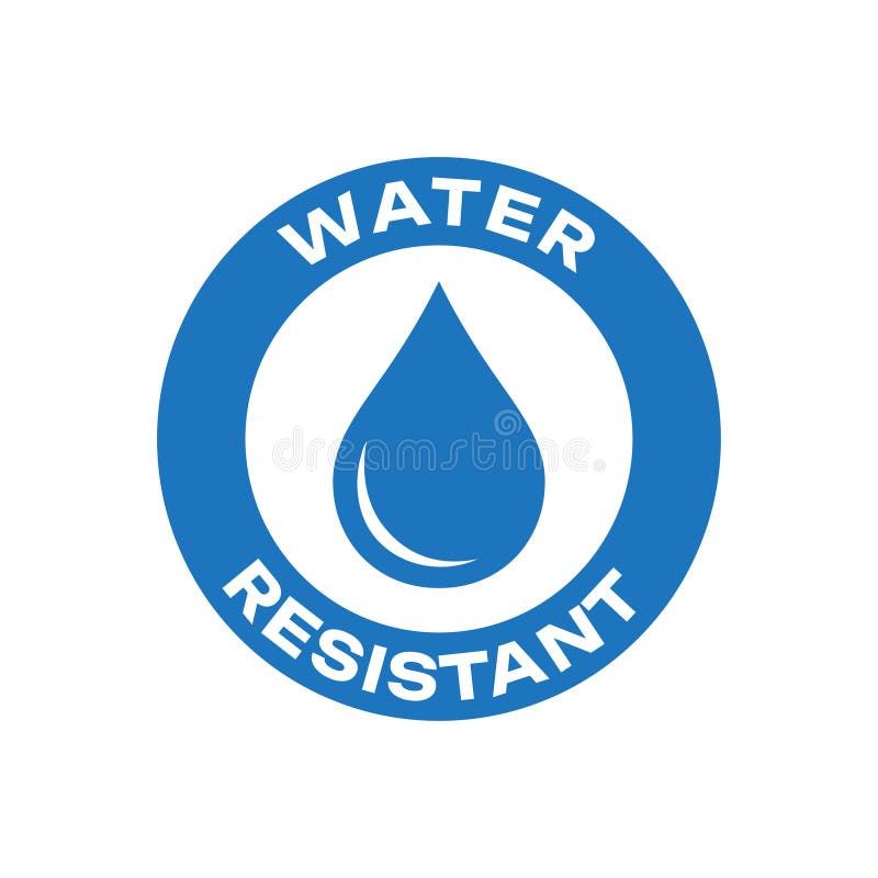 Water Resistant Logo Design. Water Resistant Icons for Package Stock ...